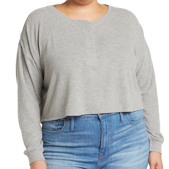 bp | Tops | Long Sleeve Crop Henleybp | Poshmark